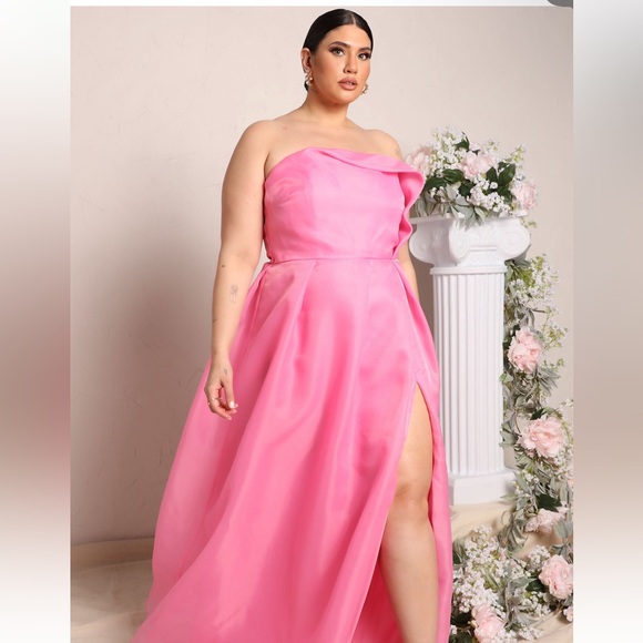 Fashion Nova | Dresses | Haute Exposure Gown Pink | Poshmark